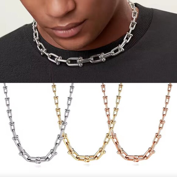 Zara | Jewelry | Zara Gold Horseshoe Link Chain Trend Yellow Gold ...